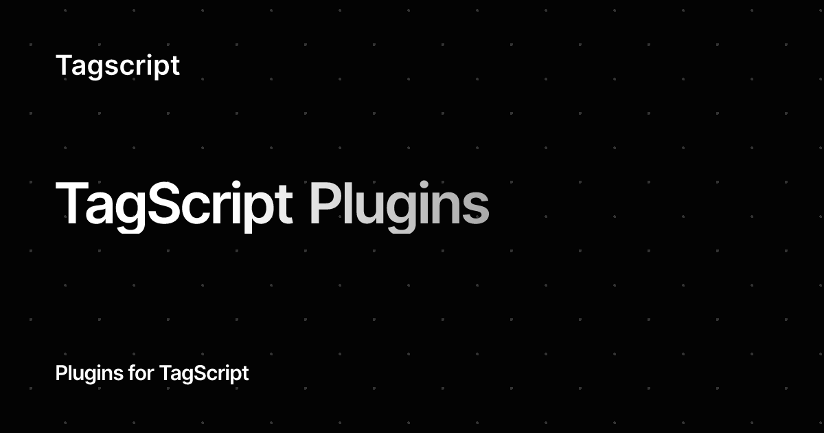 TagScript Plugins